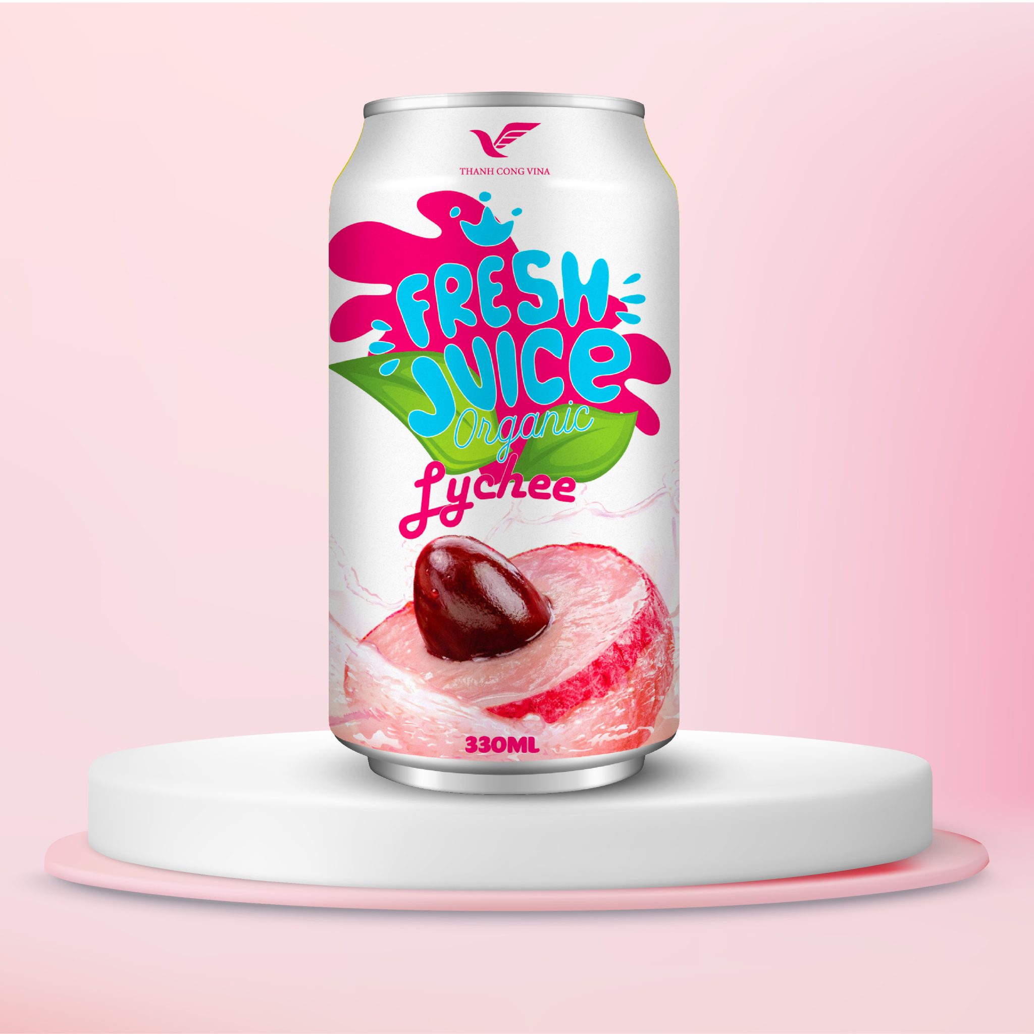 330ml TCVN Sparkling Lychee Juice Drink - Thanh Cong Vina