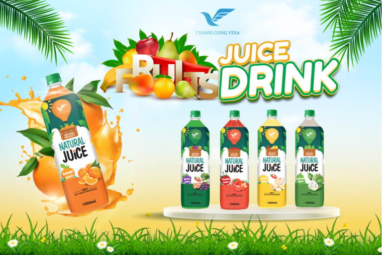 1L TCVN Pet Bottle Natural Apple Fruit Juice - Thanh Cong Vina
