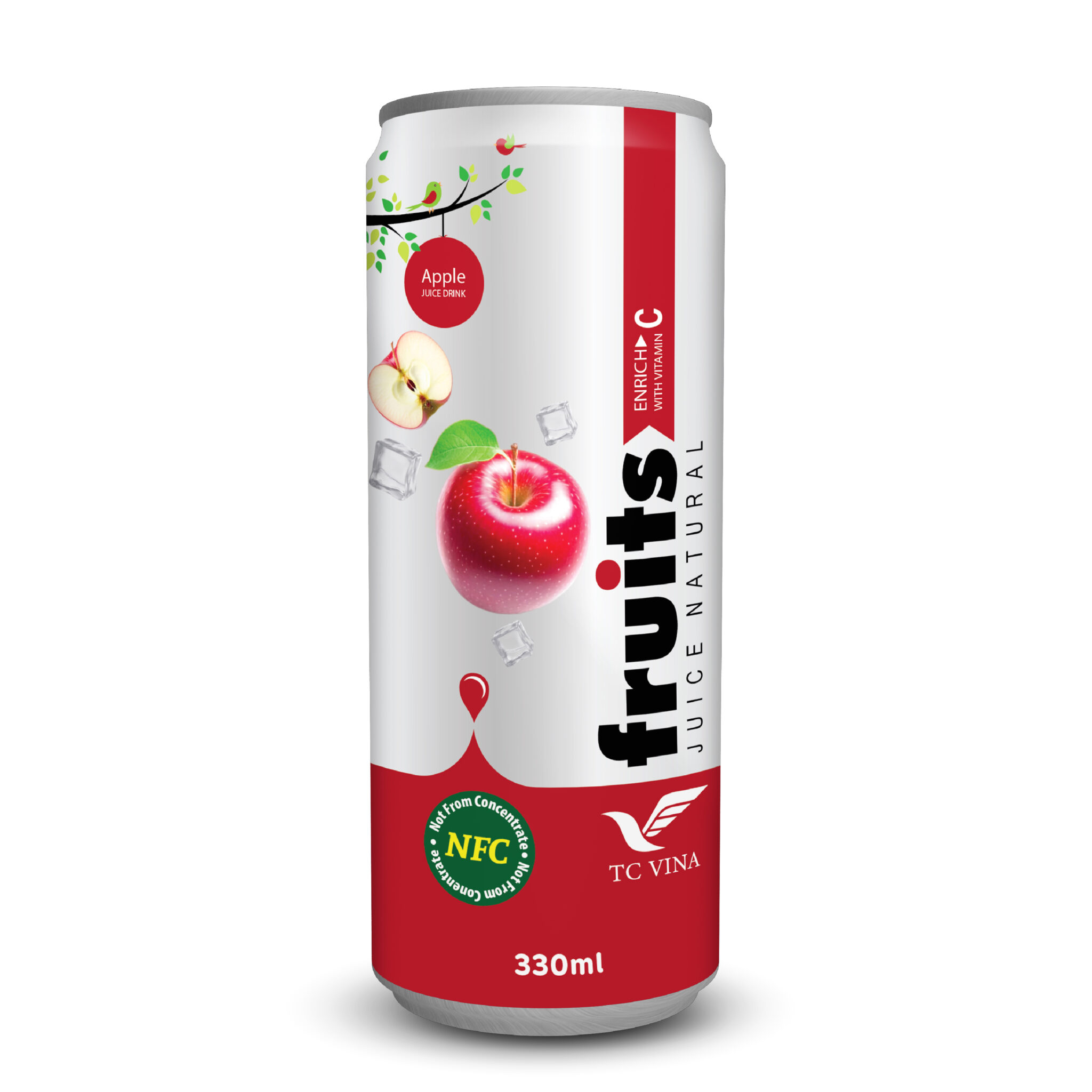 1L TCVN Pet Bottle Natural Apple Fruit Juice - Thanh Cong Vina