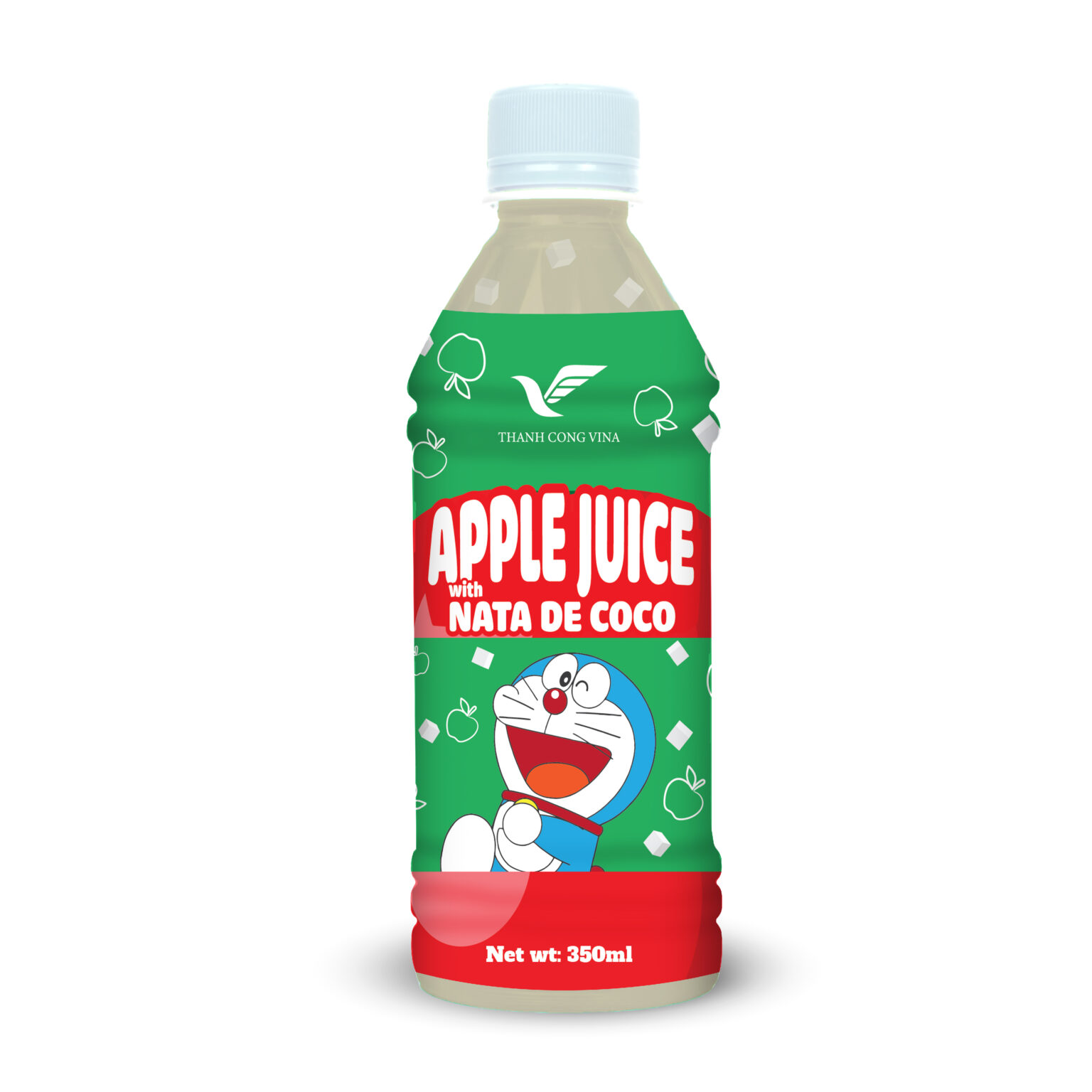 350ml TCVN Bet Bottle Apple Juice With Nata De Coco - Thanh Cong Vina