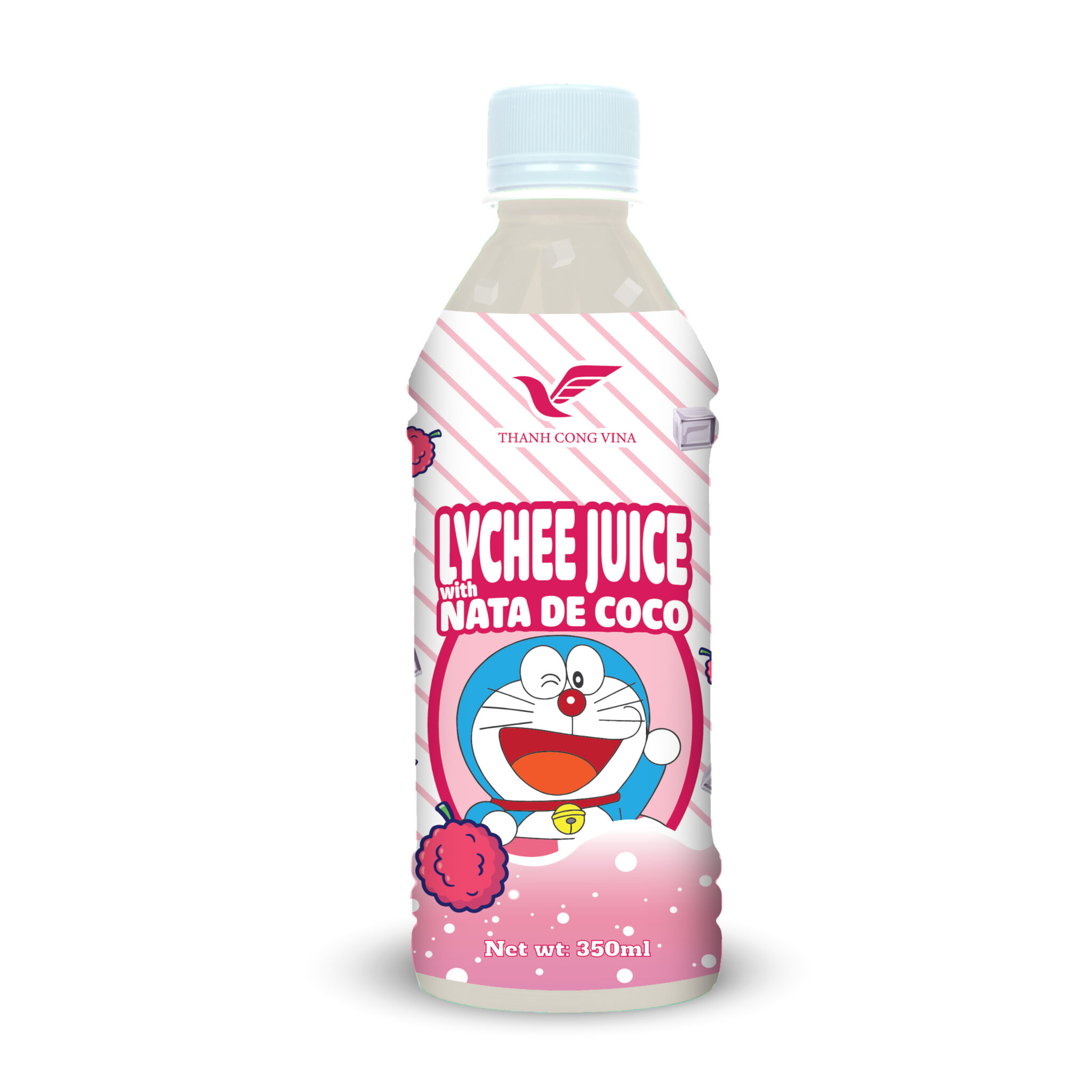 350ml TCVN Bet Bottle Lychee Juice With Nata De Coco - Thanh Cong Vina