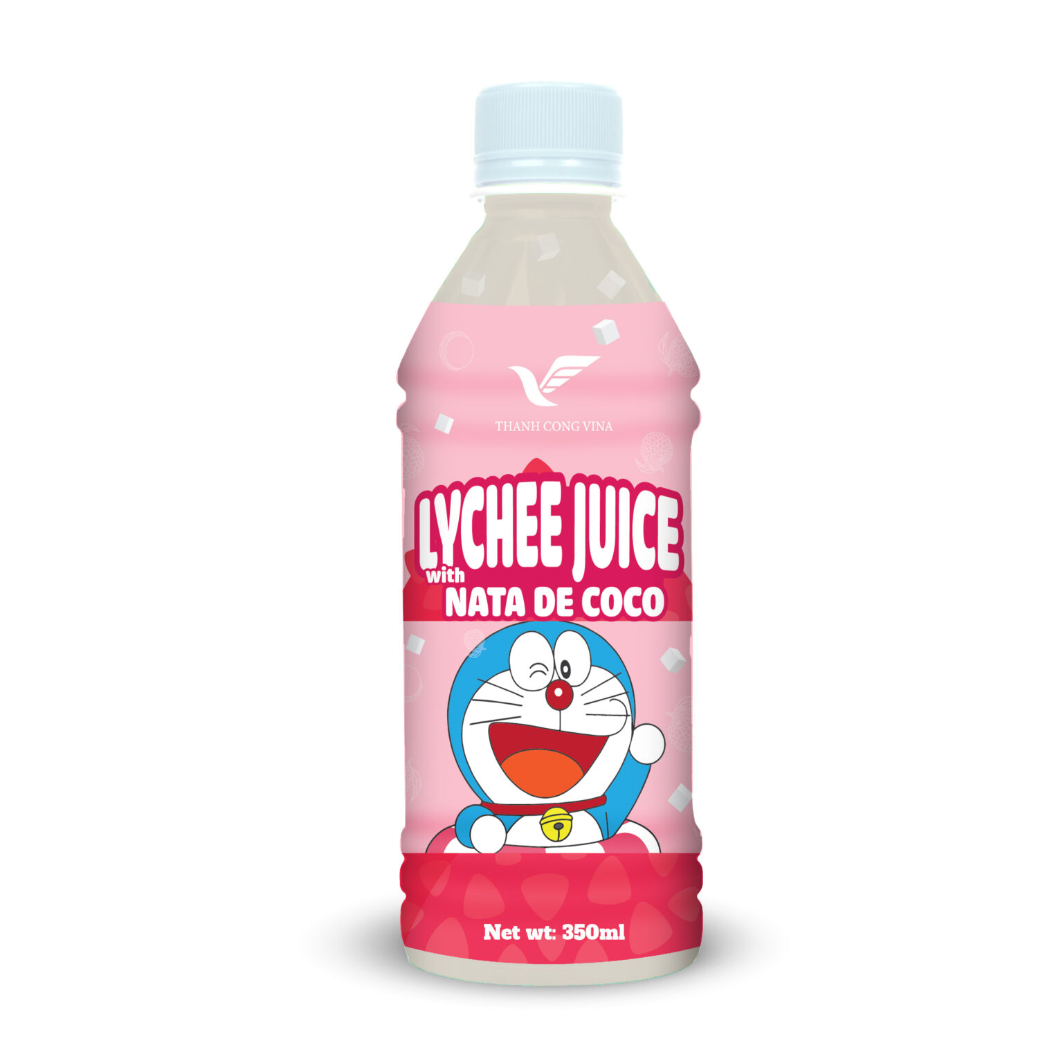 350ml TCVN Bet Bottle Lychee Juice With Nata De Coco - Thanh Cong Vina